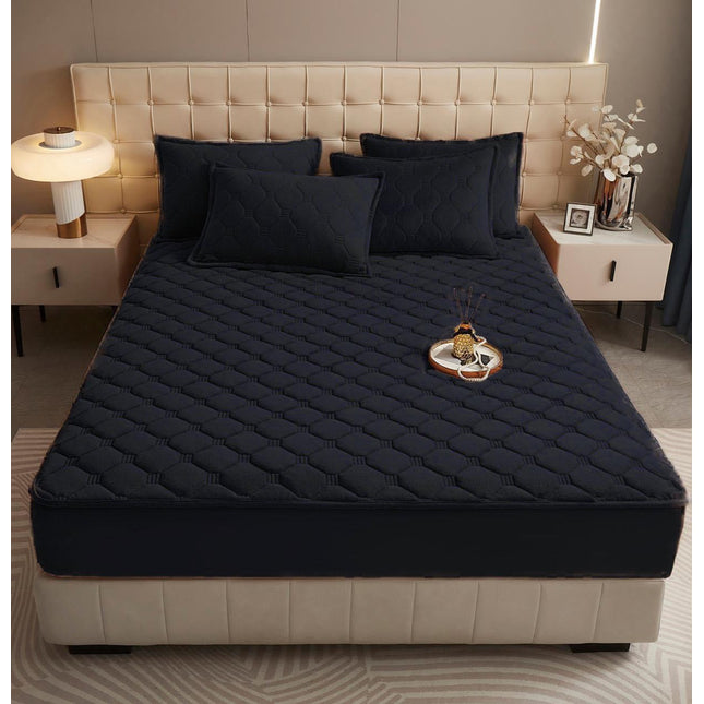 Husa / Topper cu elastic + 2 fețe de pernă – DerCasa